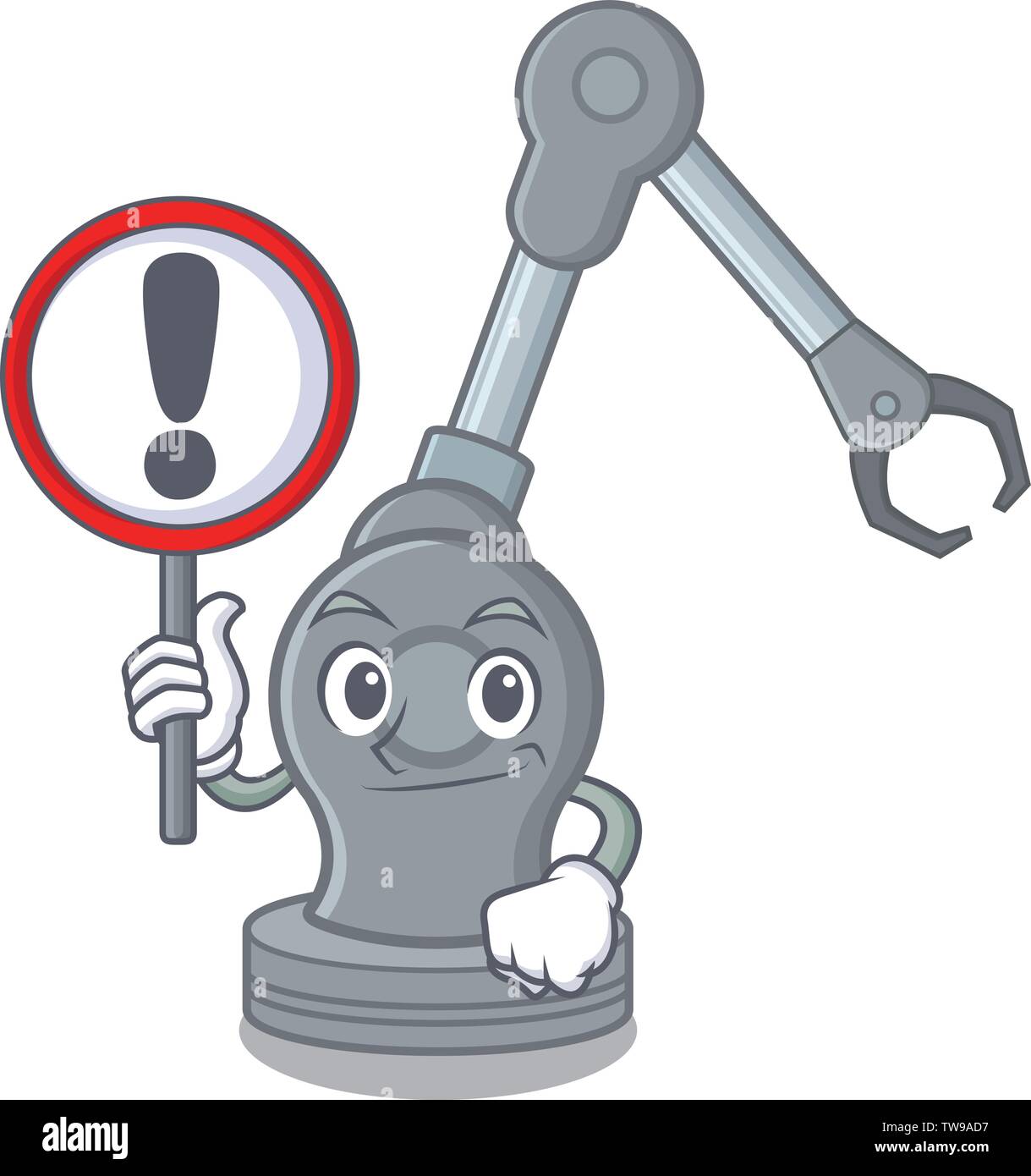 Caution sign on machine Stock Vector Images - Alamy