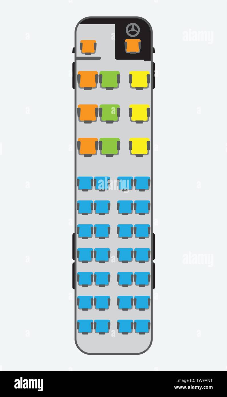 15 Meter bus seat map Stock Vector Image & Art - Alamy