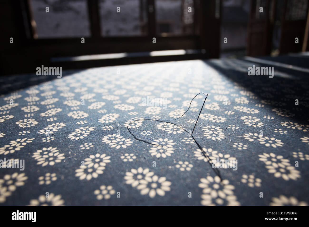 traditional chinese way dyed batik cloth Stock Photo - Alamy