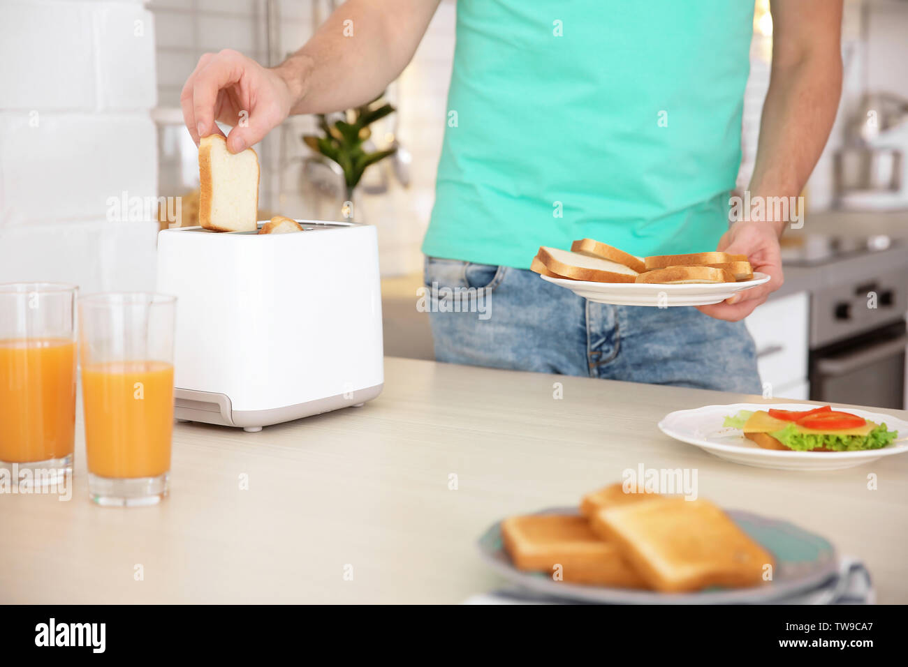 Toasting Bread High Resolution Stock Photography and Images - Alamy