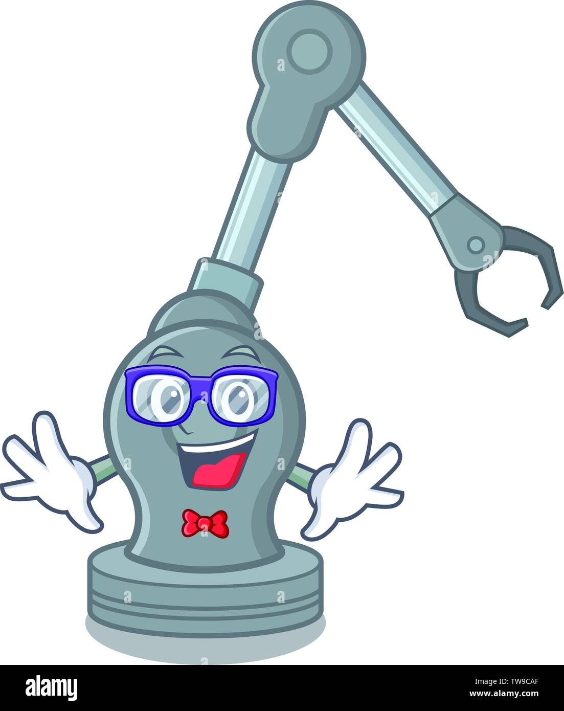 Geek toy robotic arm machine on cartoon shape Stock Vector Image & Art ...