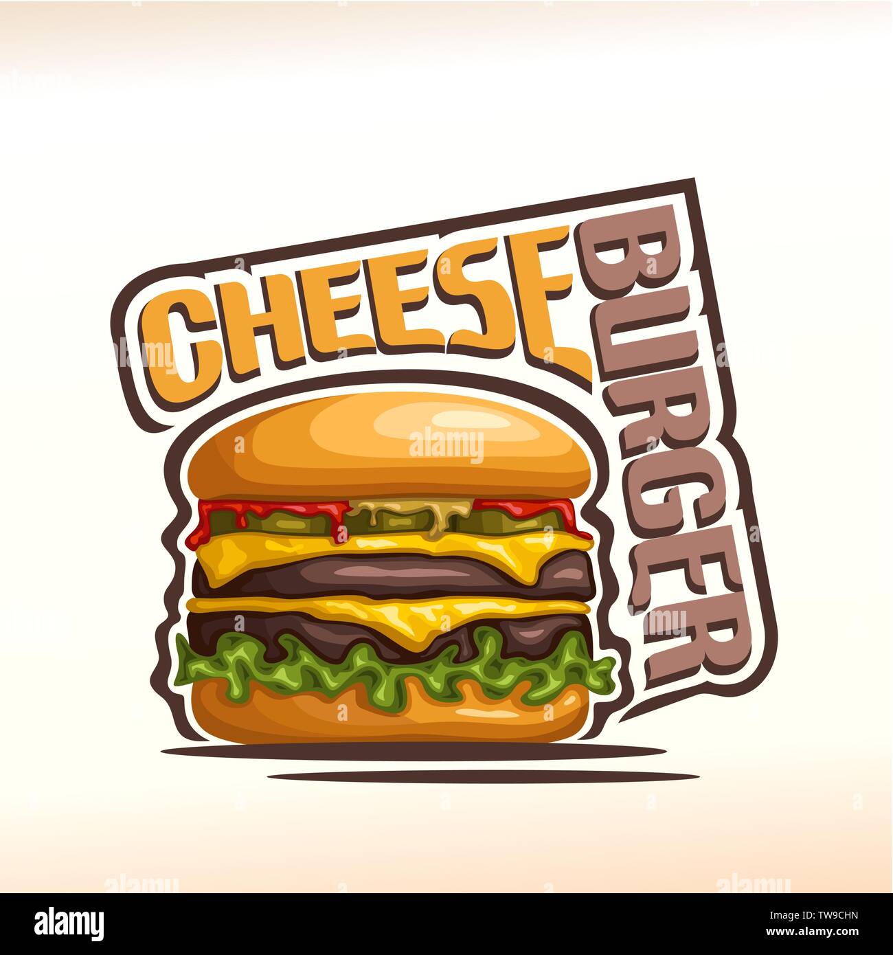 Vector logo for cheeseburger Stock Vector Image & Art - Alamy