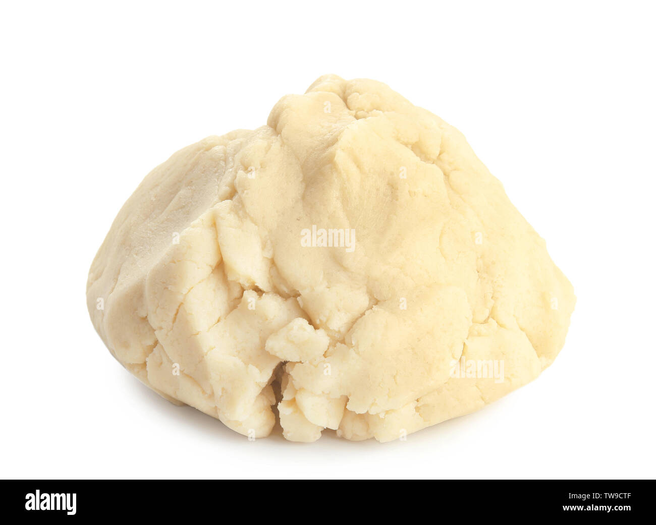 Raw dough on white background Stock Photo - Alamy