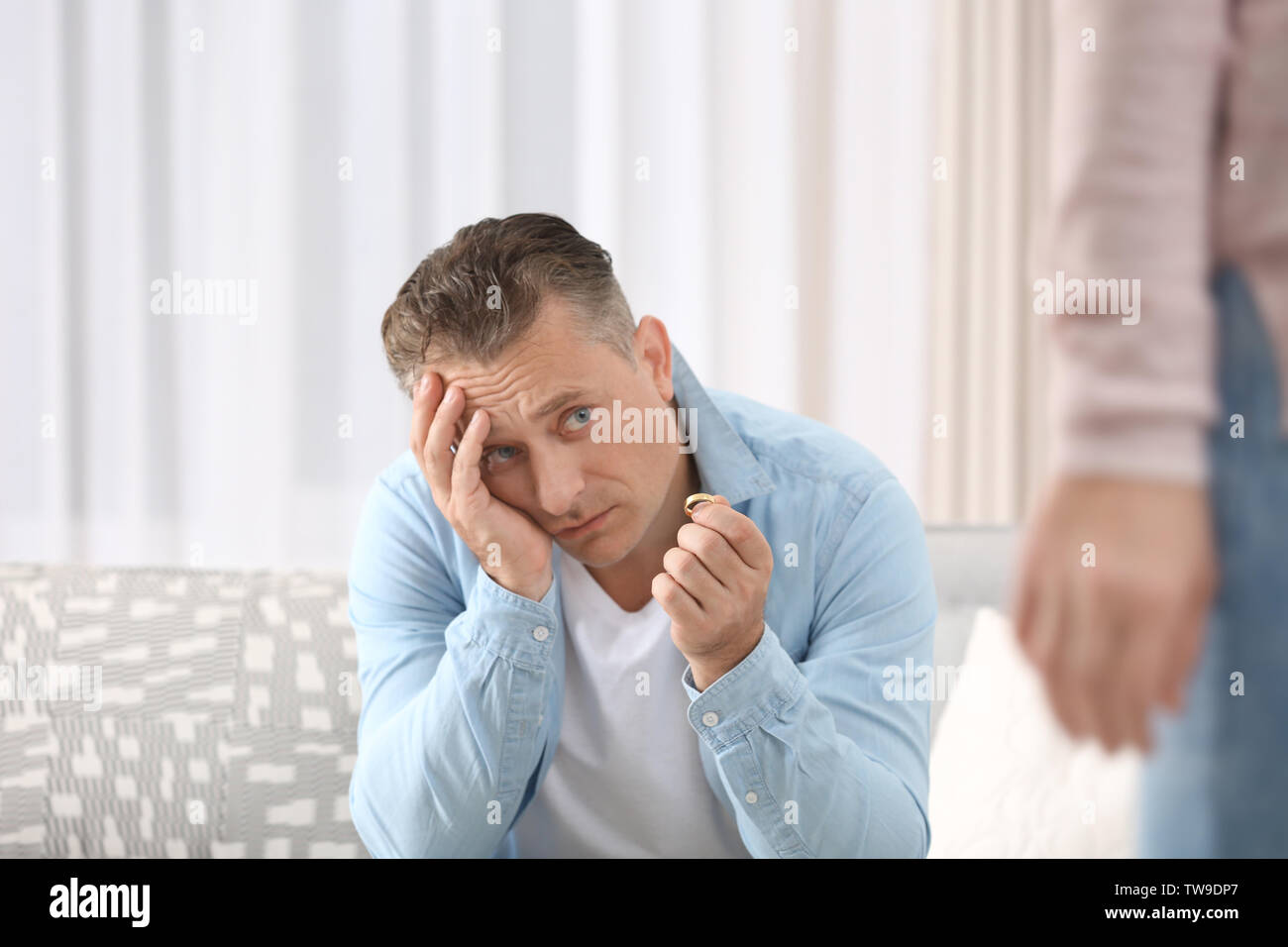 Family with problems in relationship at home Stock Photo - Alamy