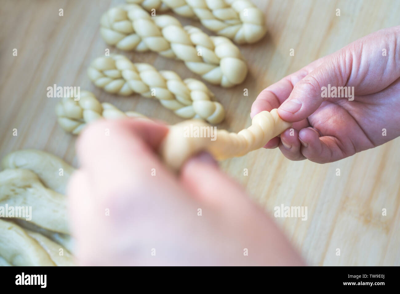 Production process of Chinese traditional cuisine hemp flower Stock ...