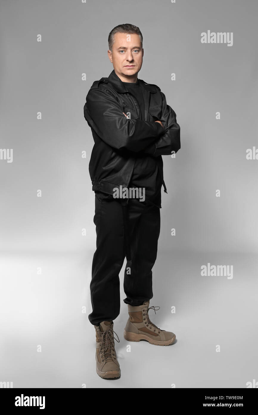 Full length portrait male bodyguard hi-res stock photography and images ...