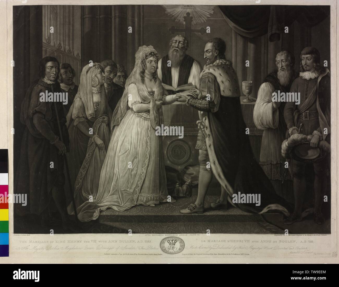 The wedding Henry VIII, King of England, with Anna Boleyn, 1533 ...