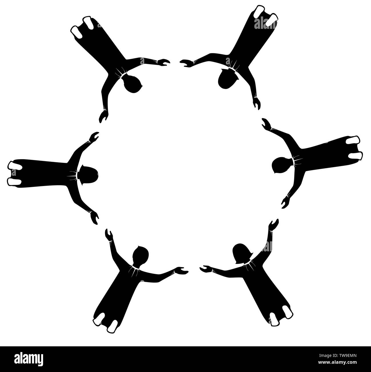 People group icon logo Black and White Stock Photos & Images - Alamy