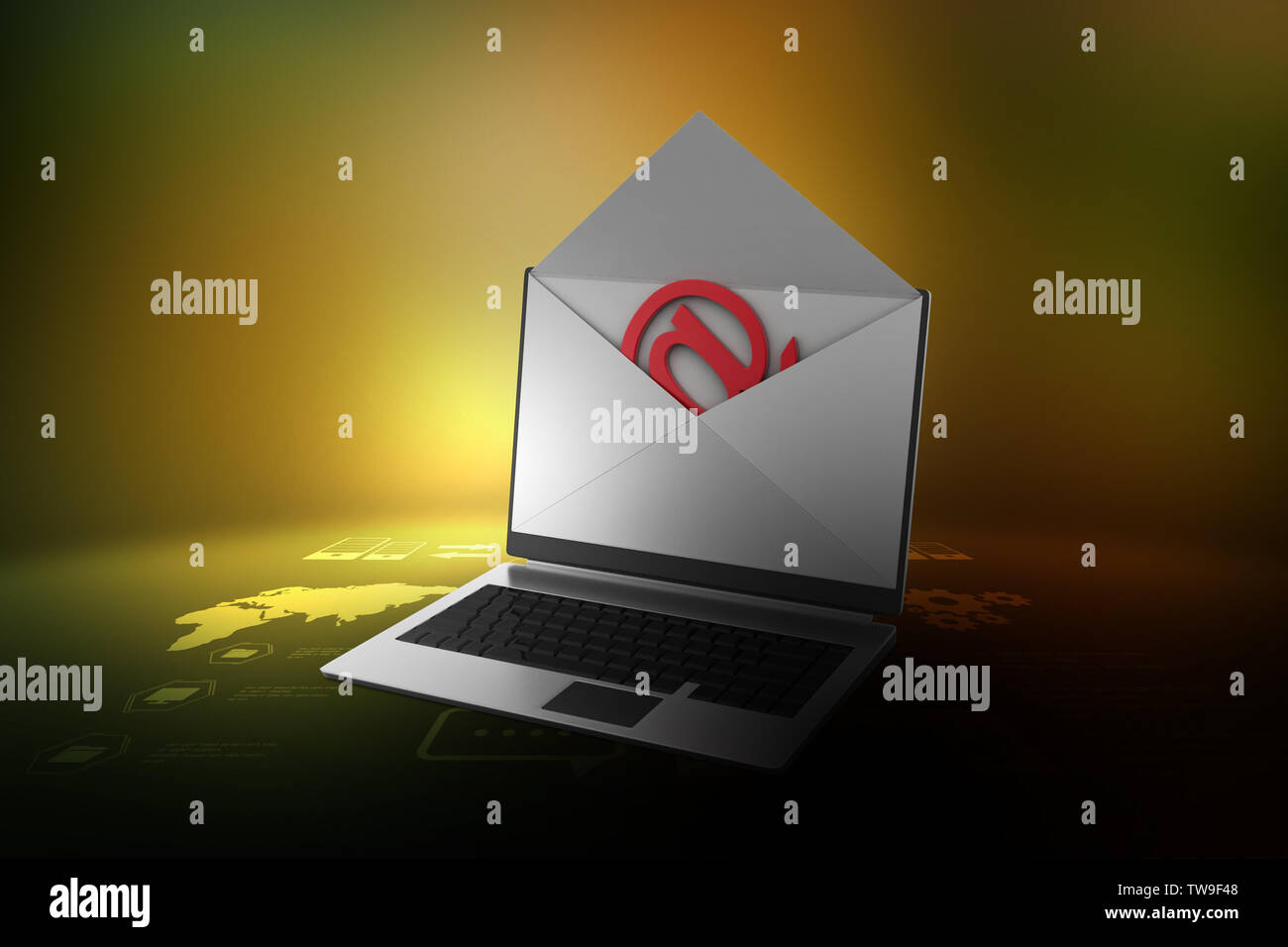 Email and laptop Stock Photo - Alamy
