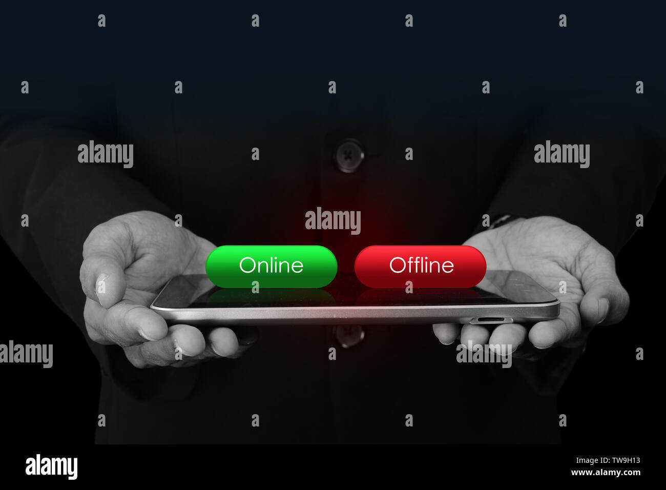 Online Offline Button
