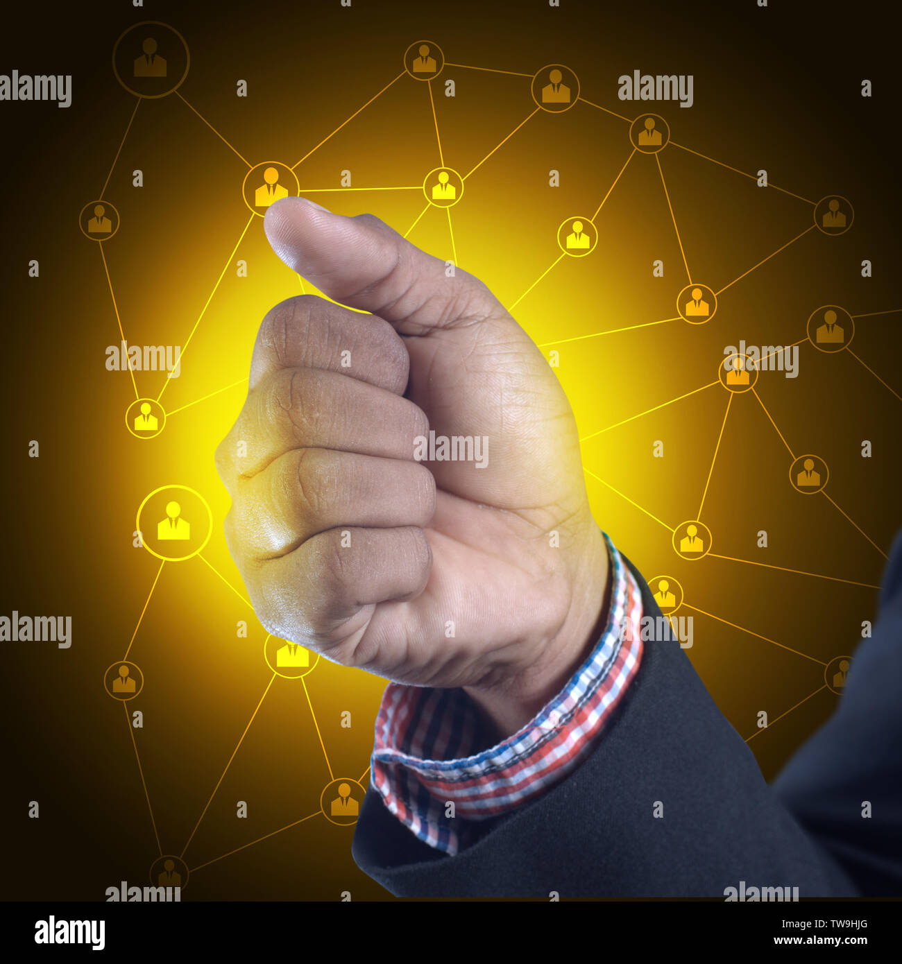 Man showing punching hand Stock Photo - Alamy
