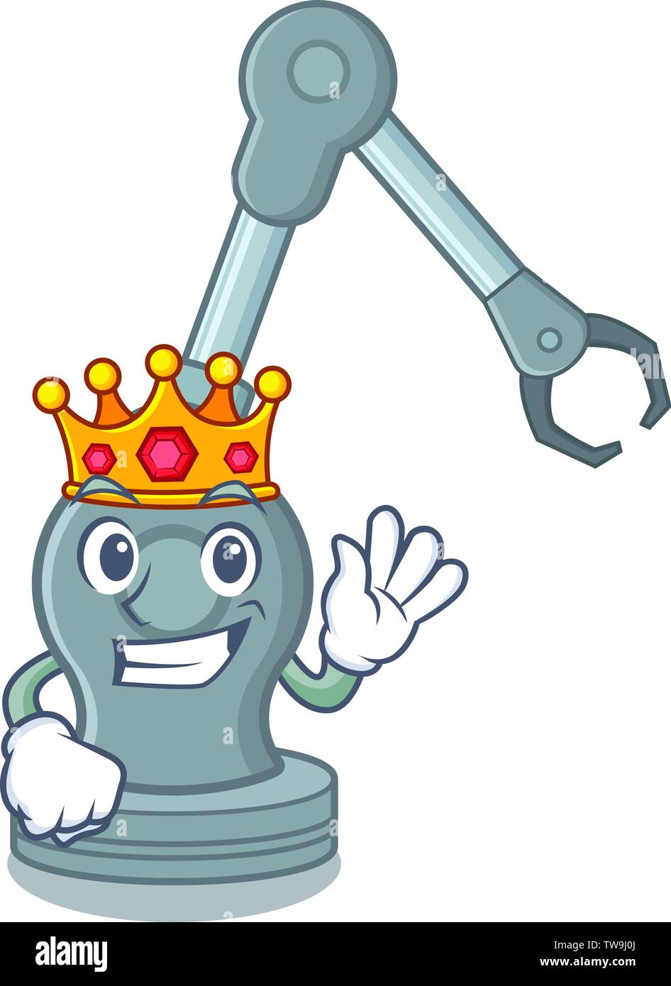 King robotic arm machine above cartoon chair Stock Vector Image & Art ...