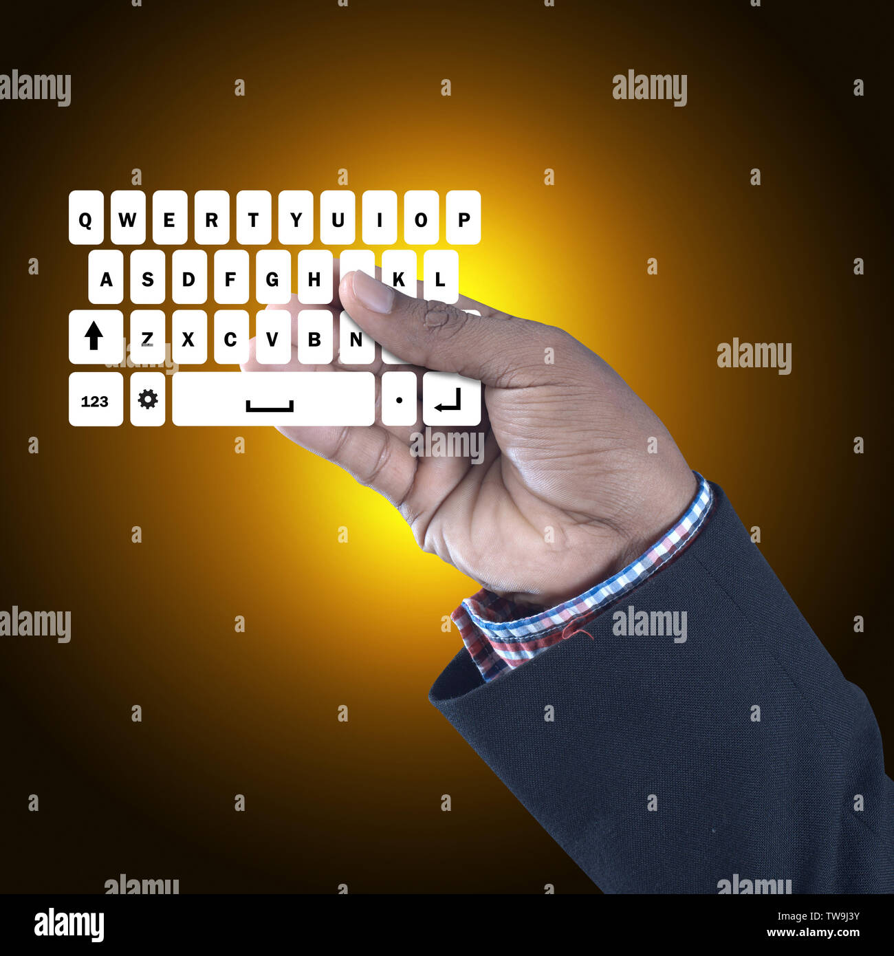 Man showing punching hand Stock Photo - Alamy