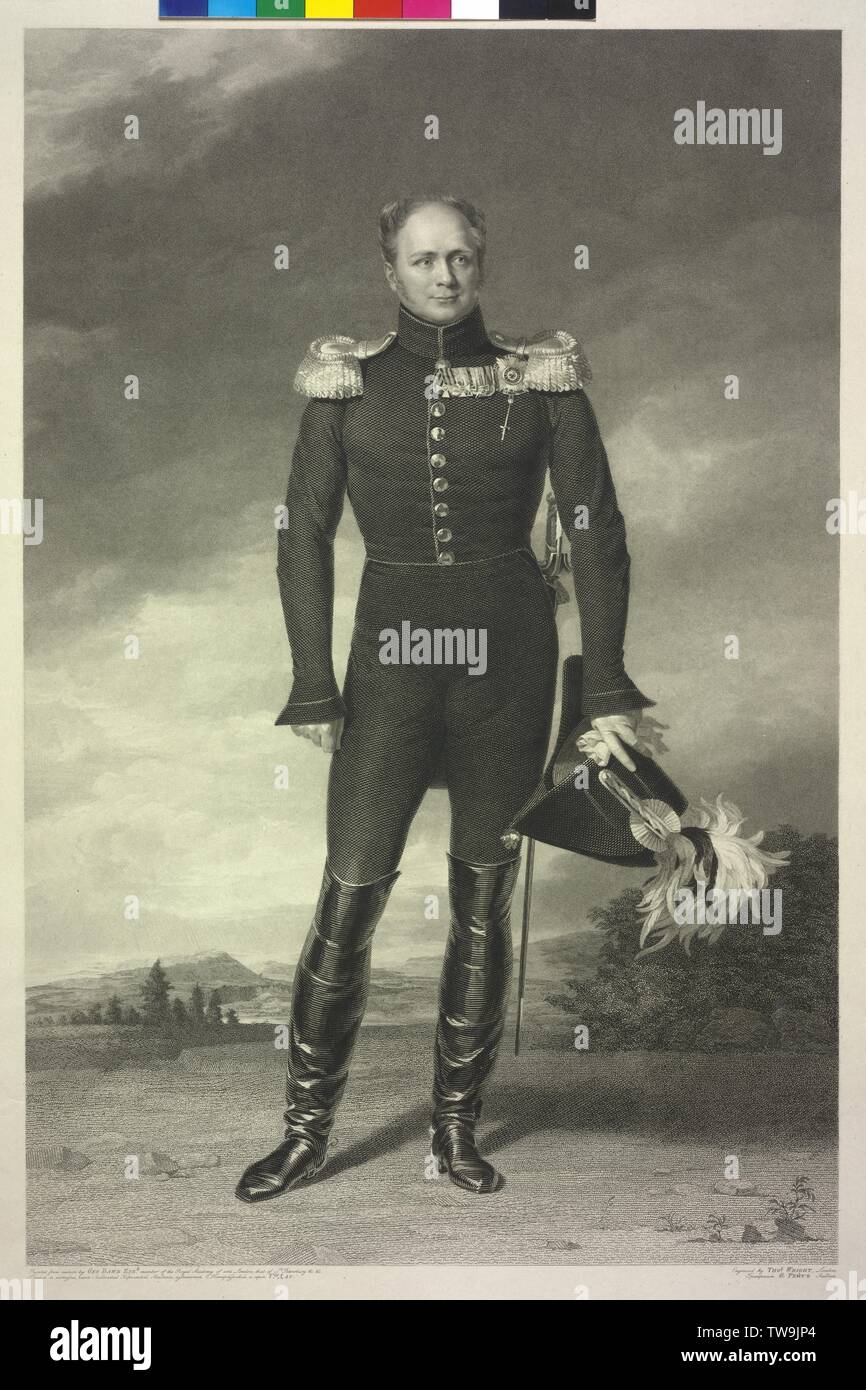 Alexander I, Emperor of Russia, etching / stippling by Thomas Wright ...