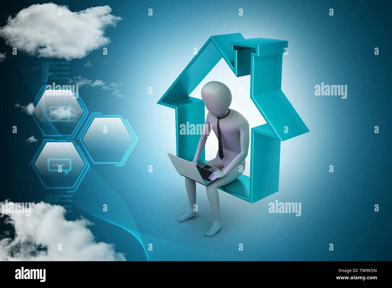 Work at home concept Stock Photo - Alamy