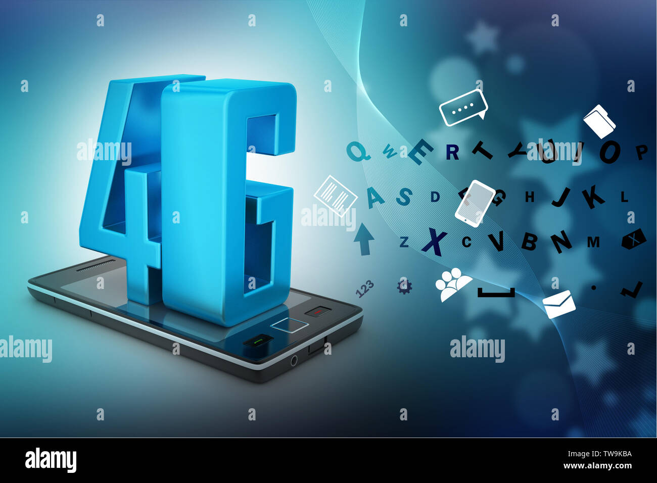 Smart phone with 4G Stock Photo - Alamy