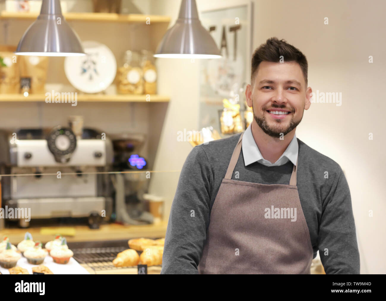 Business owner in his bakery Stock Photo - Alamy