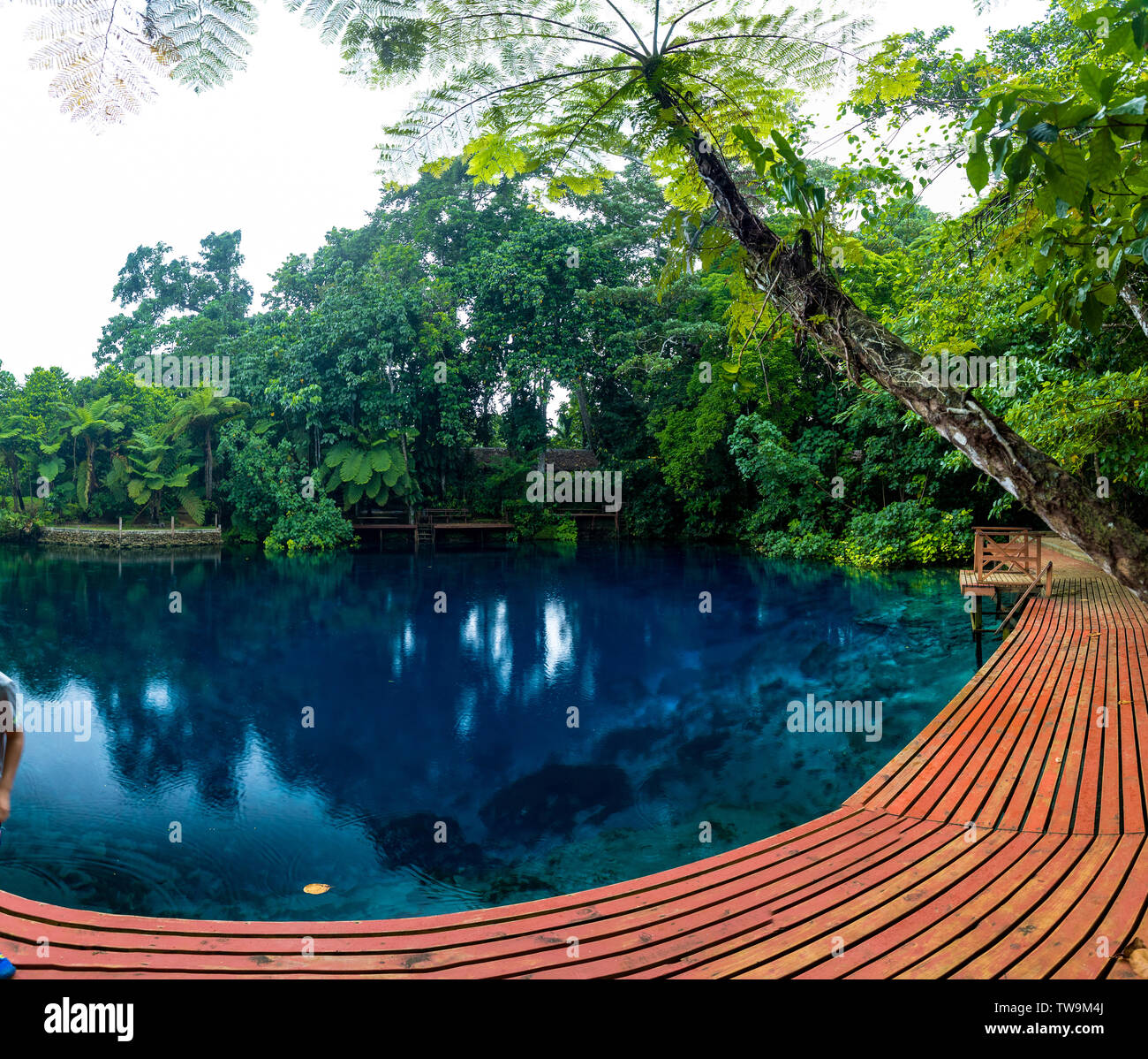 Nanda Blue Hole, Espiritu Santo, Vanuatu, near Luganville Stock Photo ...