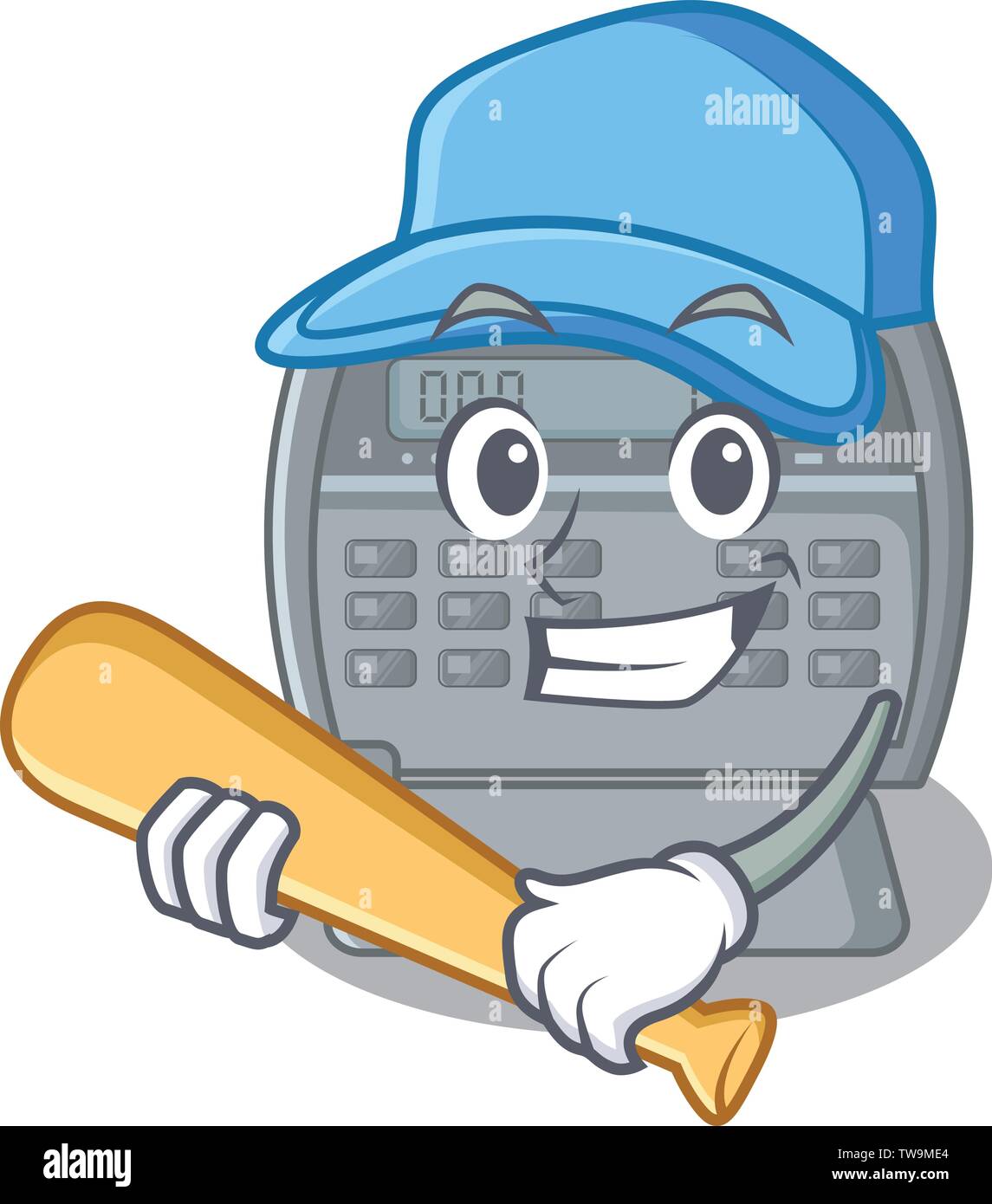 Playing baseball security alarm isolated in the cartoon Stock Vector ...