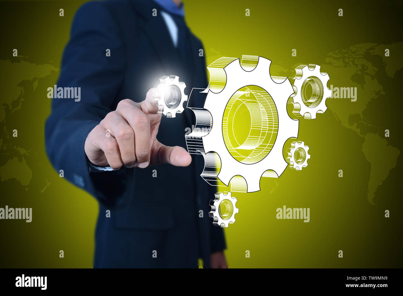 Vision strategy gears people hi-res stock photography and images - Alamy