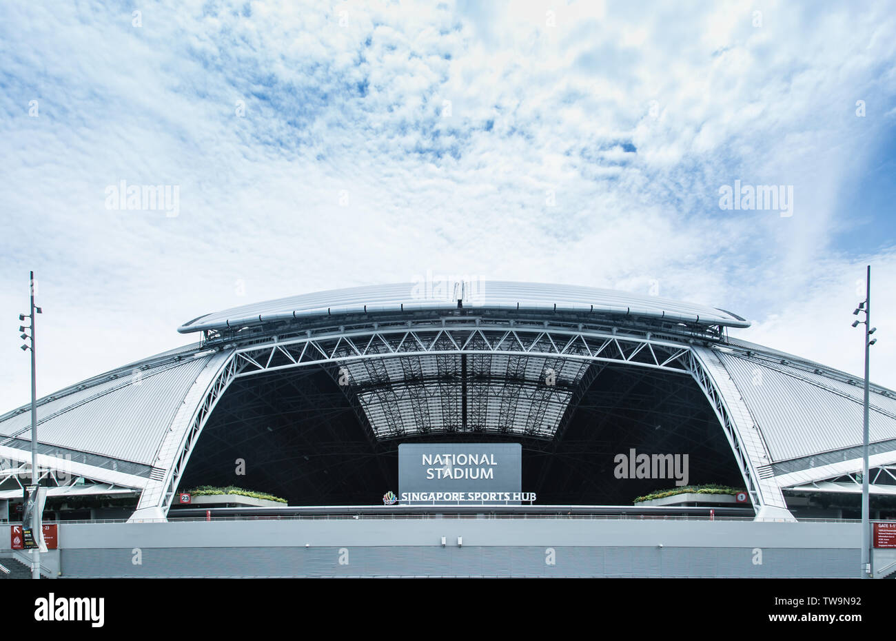 Singapore-16 AUG 2017:new biggest national stadium entrance in ...
