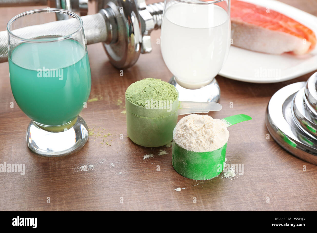 Protein supplement powders hi-res stock photography and images - Alamy