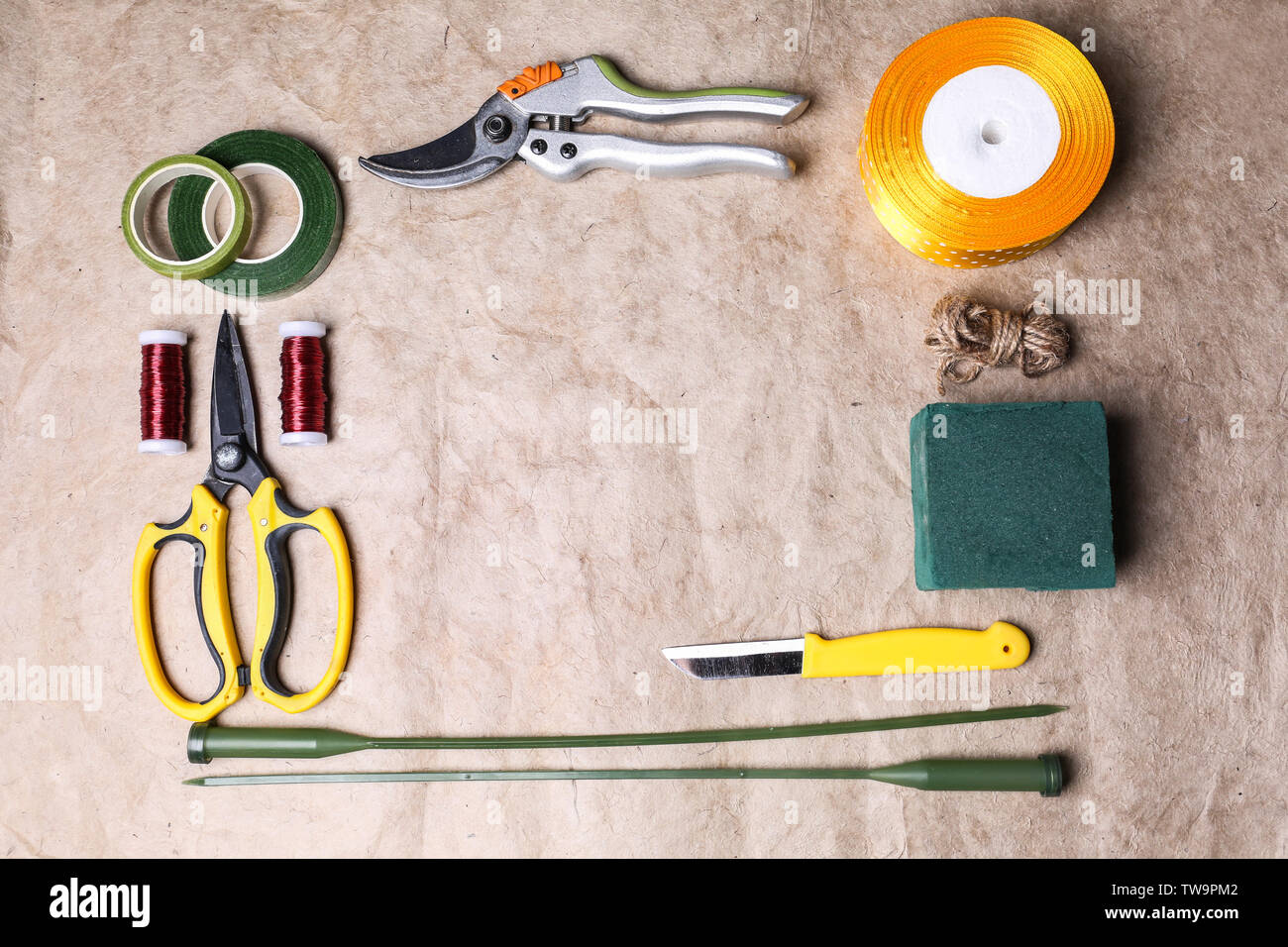 Professional florist tools on table hi-res stock photography and images ...