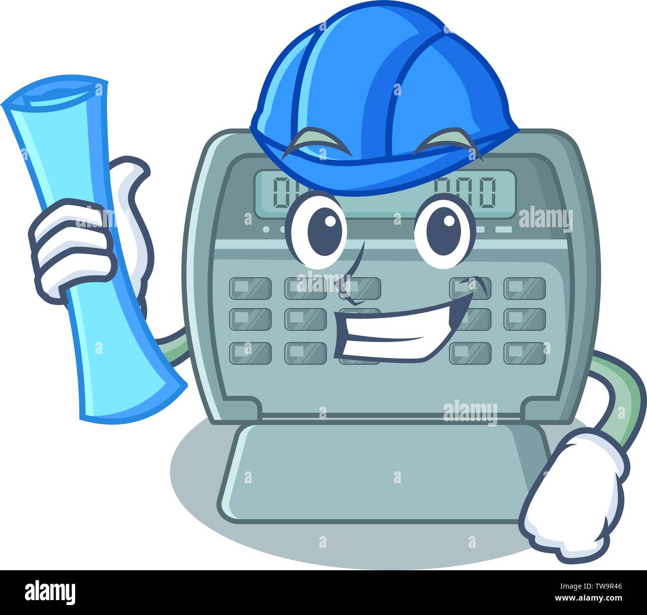 Architect security alarm in the mascot shape Stock Vector Image & Art ...