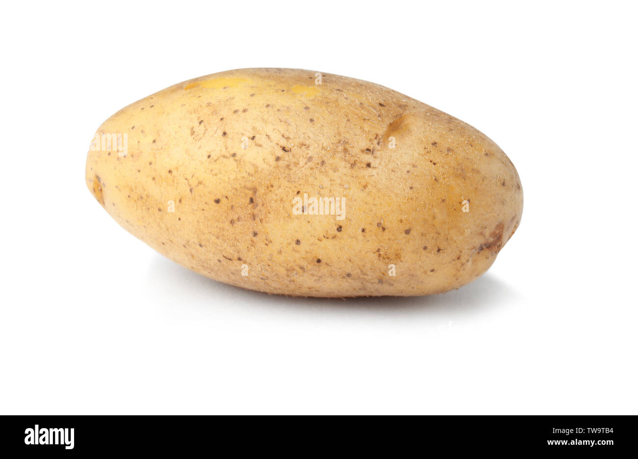 Fresh raw potato on white background Stock Photo - Alamy