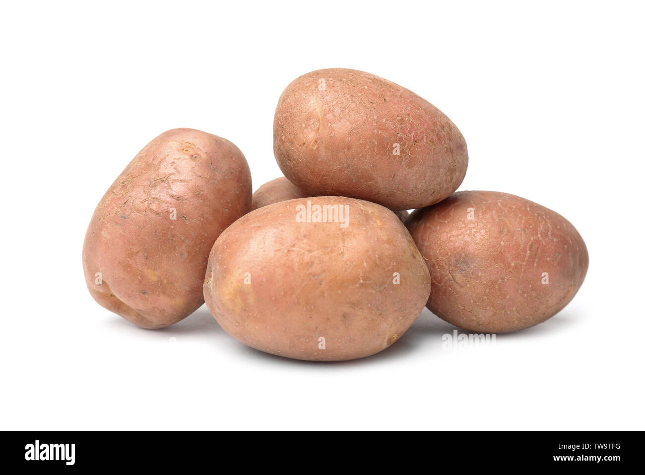 Fresh raw potatoes on white background Stock Photo - Alamy