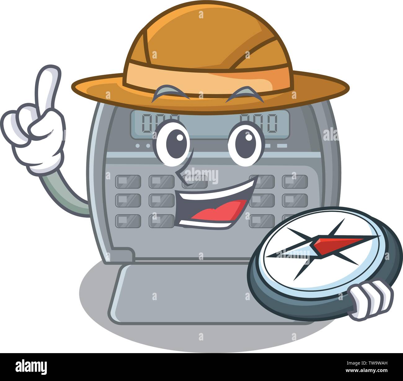 Explorer security alarm sticks on character wall Stock Vector Image ...