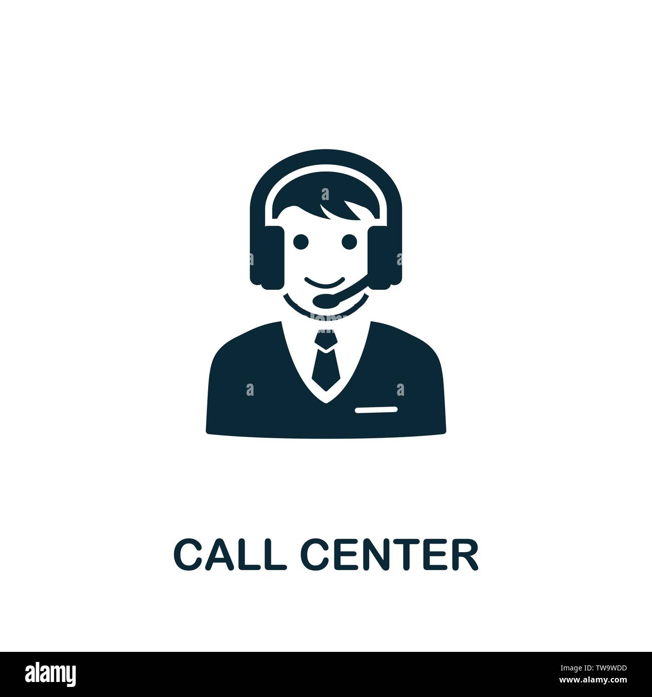 Call Center vector icon symbol. Creative sign from icons collection ...