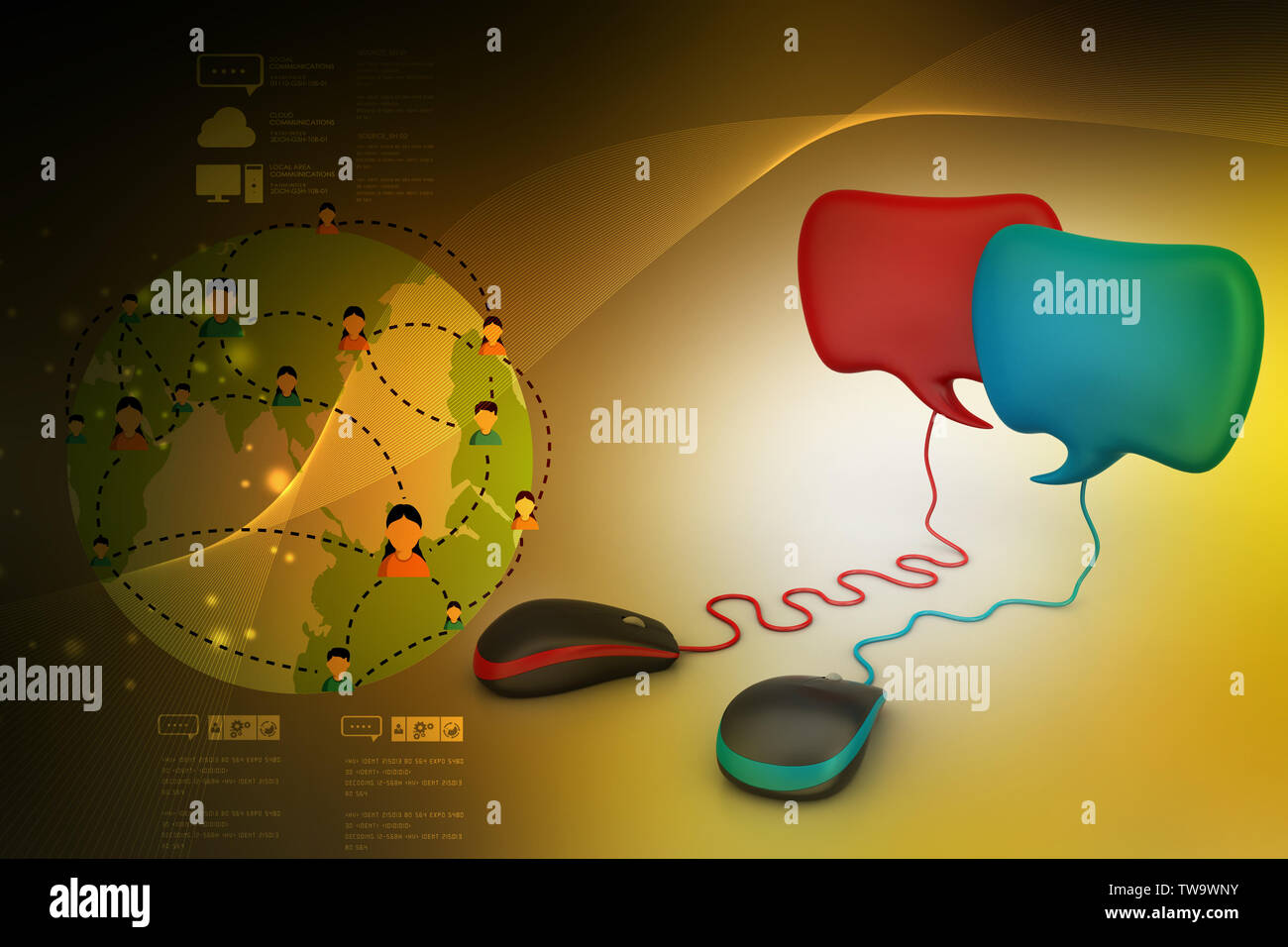 Online communication concept Stock Photo - Alamy