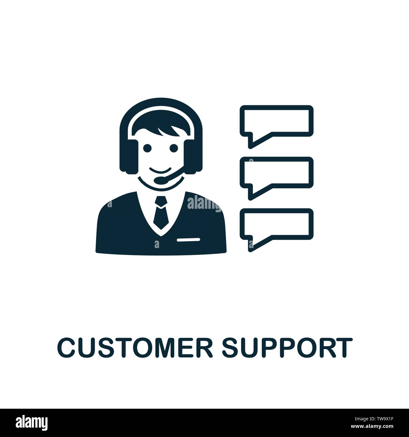 Customer Support vector icon symbol. Creative sign from icons ...