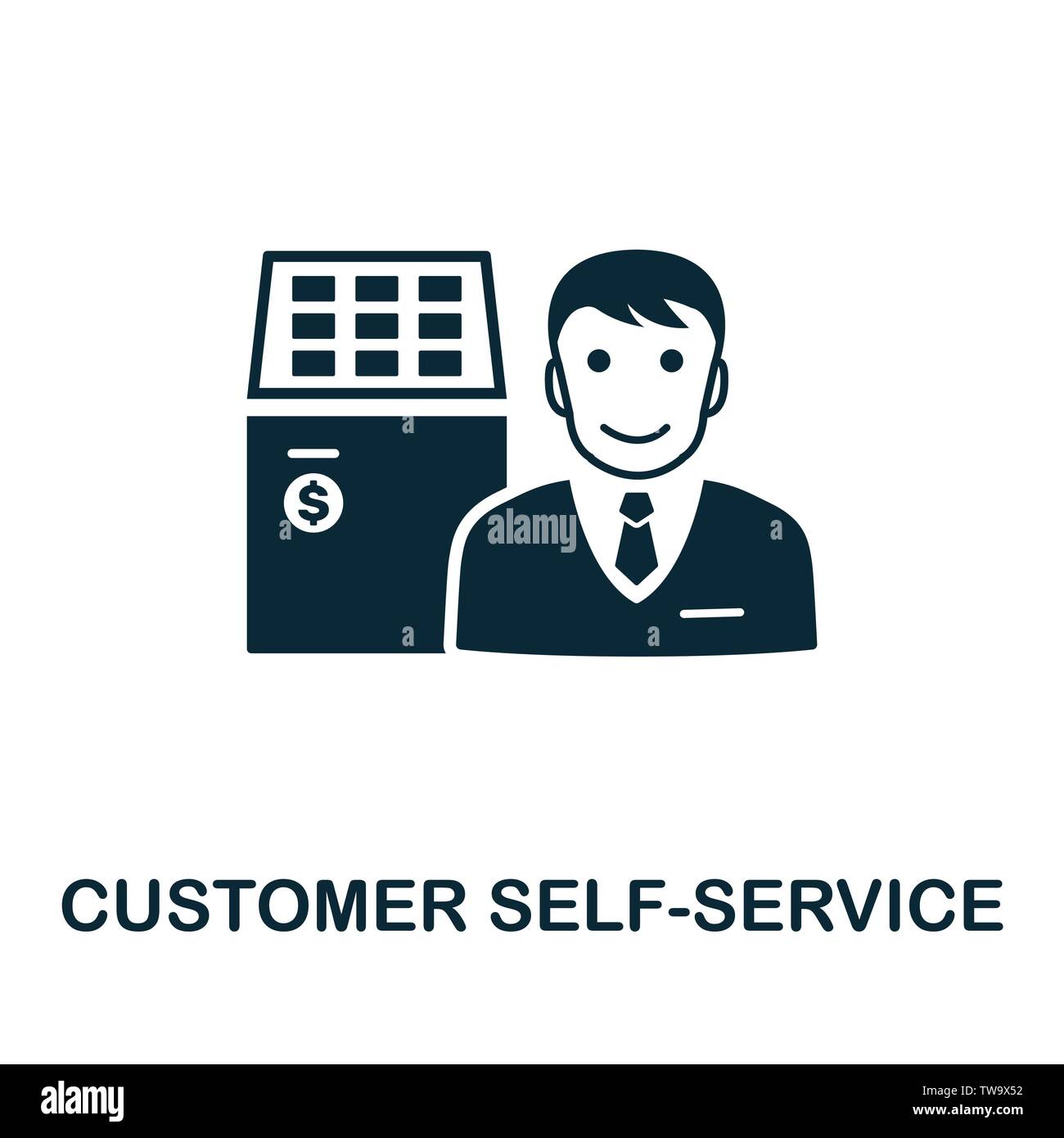 Customer Self-Service vector icon symbol. Creative sign from icons ... Customer Self-Service vector icon symbol. Creative sign from icons ...