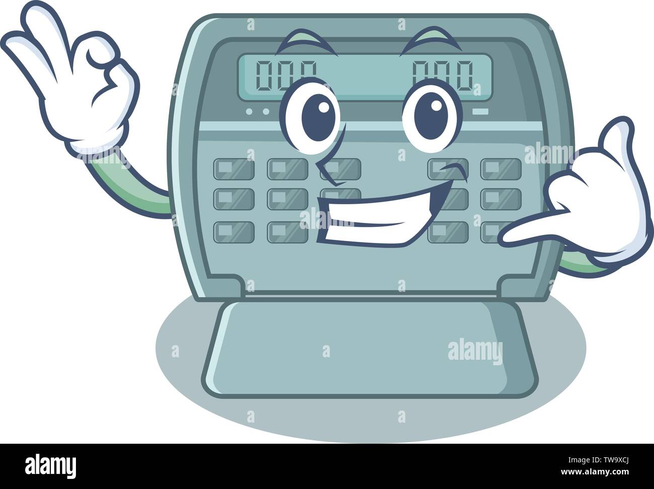 Call me toy security alarm on the cartoon Stock Vector Image & Art - Alamy
