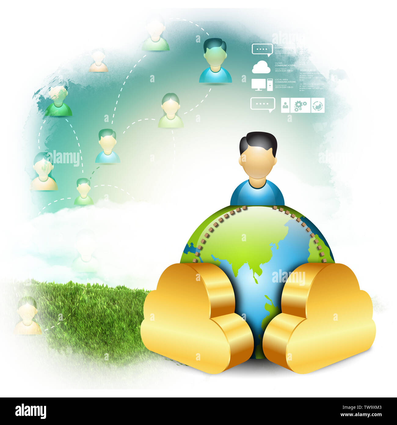 Like social message icon Cut Out Stock Images & Pictures - Alamy