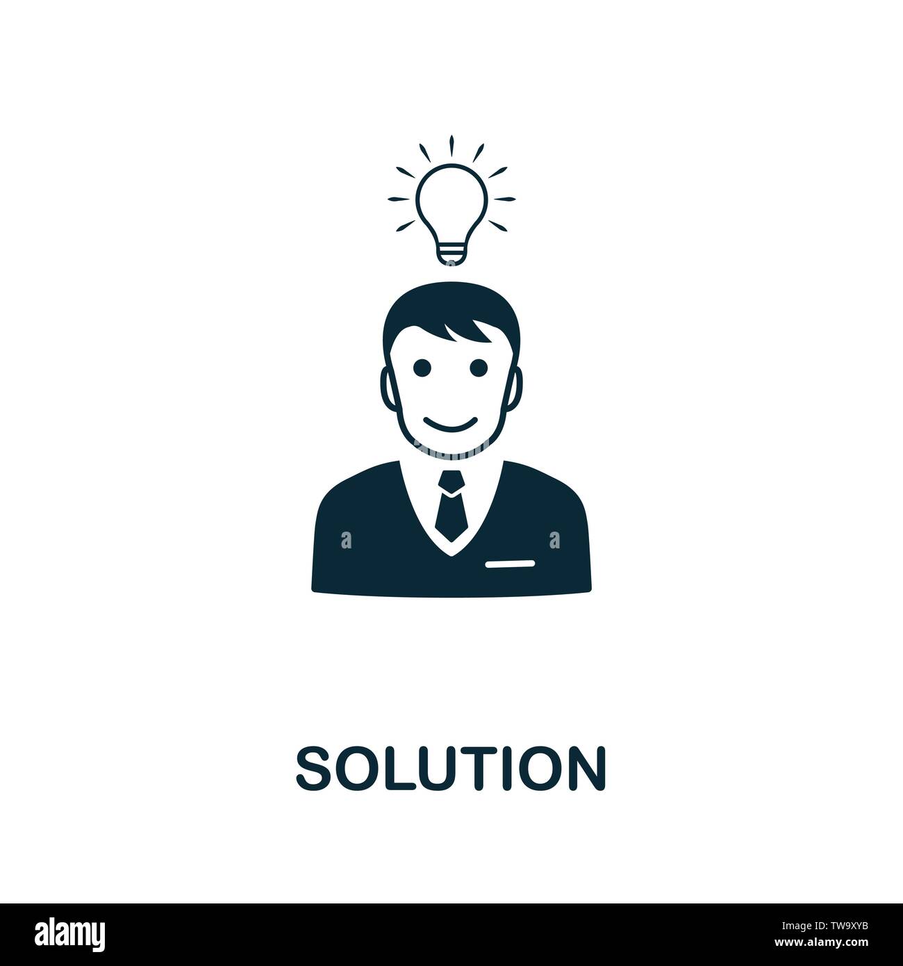 Solution vector icon symbol. Creative sign from icons collection ...