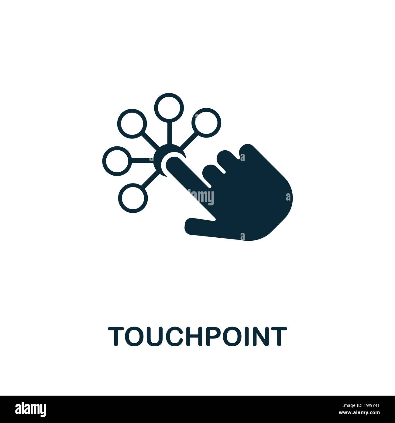 Touchpoint vector icon symbol. Creative sign from icons collection ...