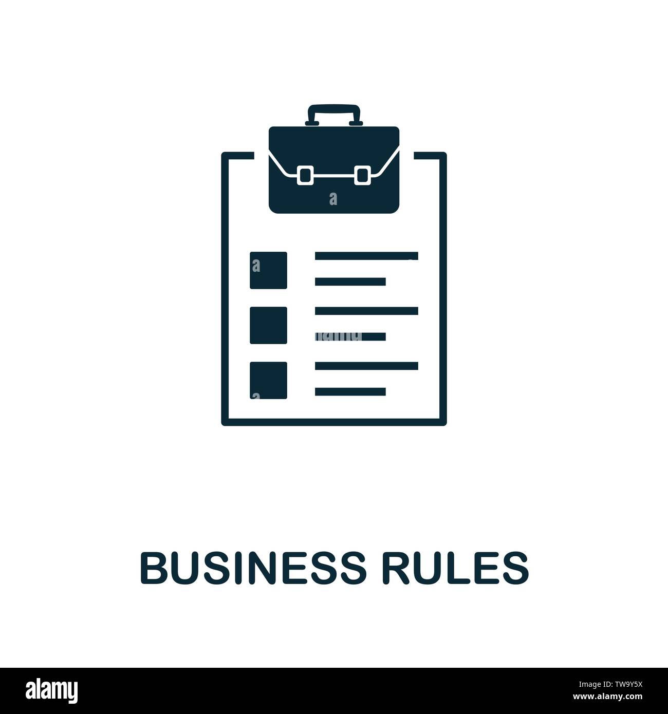 Business Rules vector icon symbol. Creative sign from icons collection ...