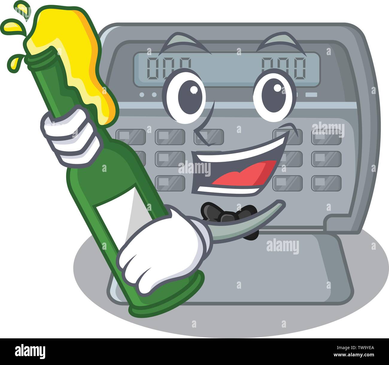 With beer toy security alarm on the cartoon Stock Vector Image & Art ...