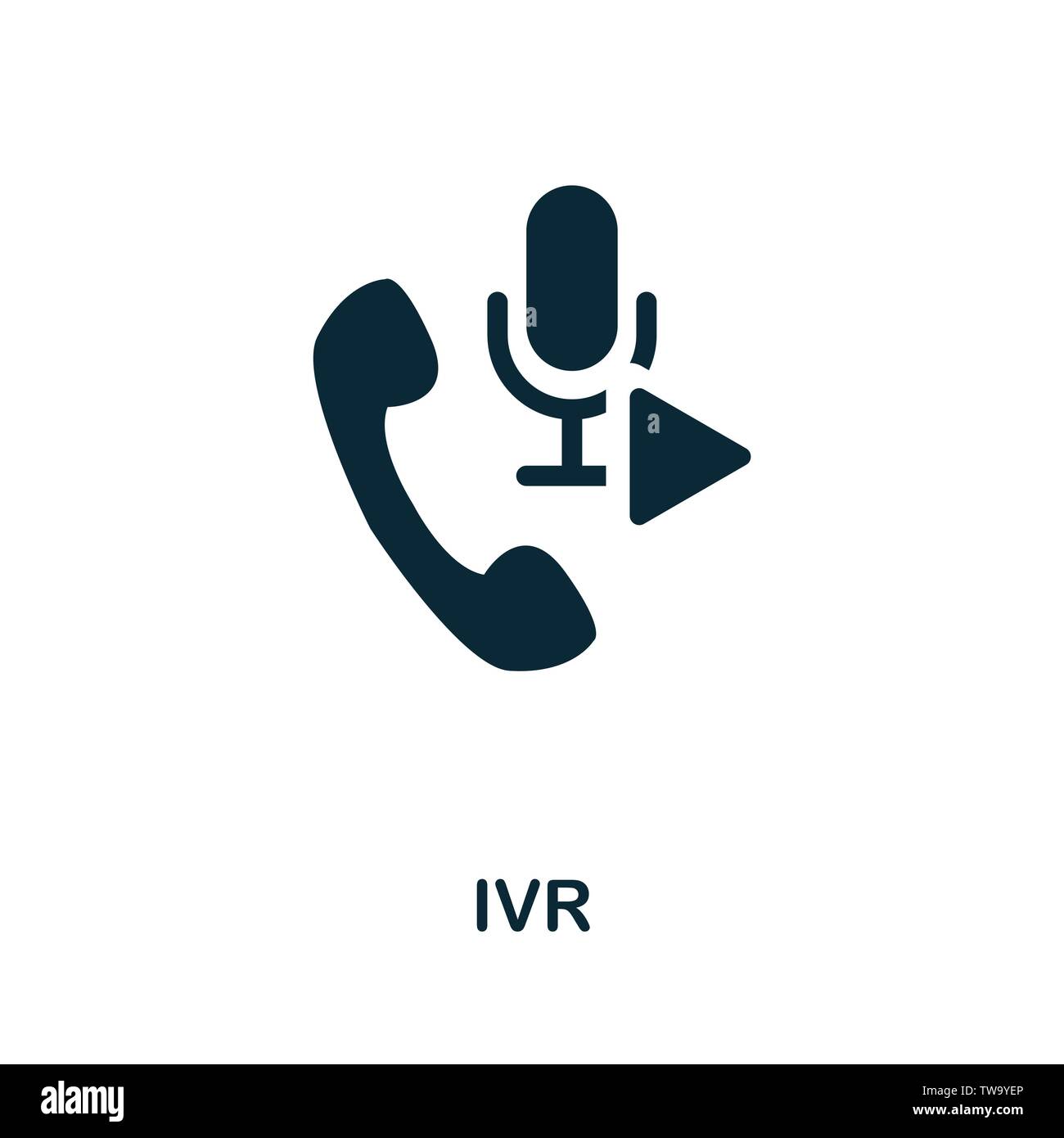 Ivr vector icon symbol. Creative sign from icons collection. Filled ...