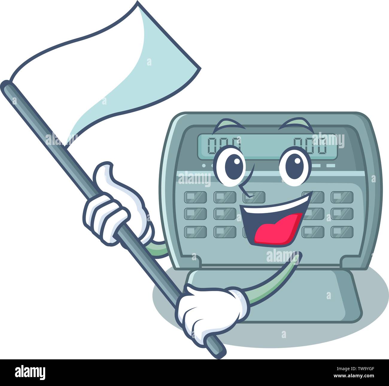 With flag toy security alarm on the cartoon Stock Vector Image & Art ...