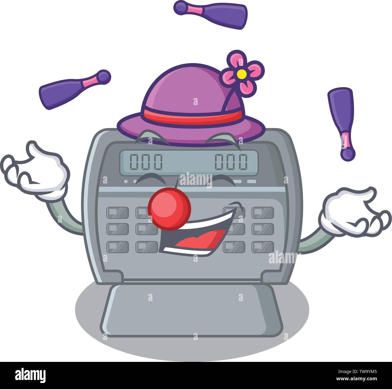 Juggling toy security alarm on the cartoon Stock Vector Image & Art - Alamy