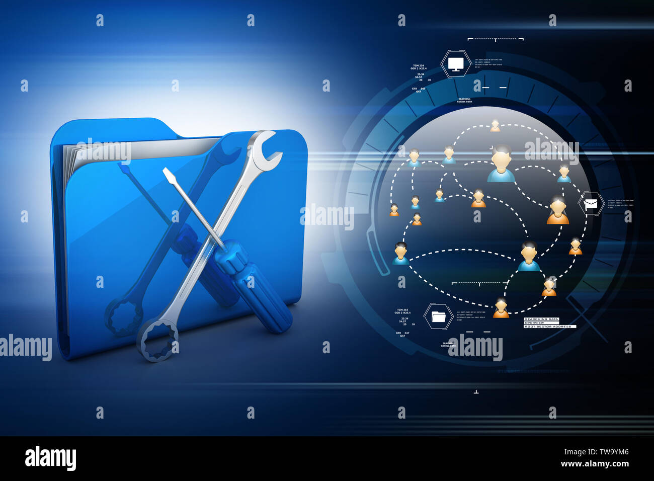 Computer technical service concept Stock Photo - Alamy