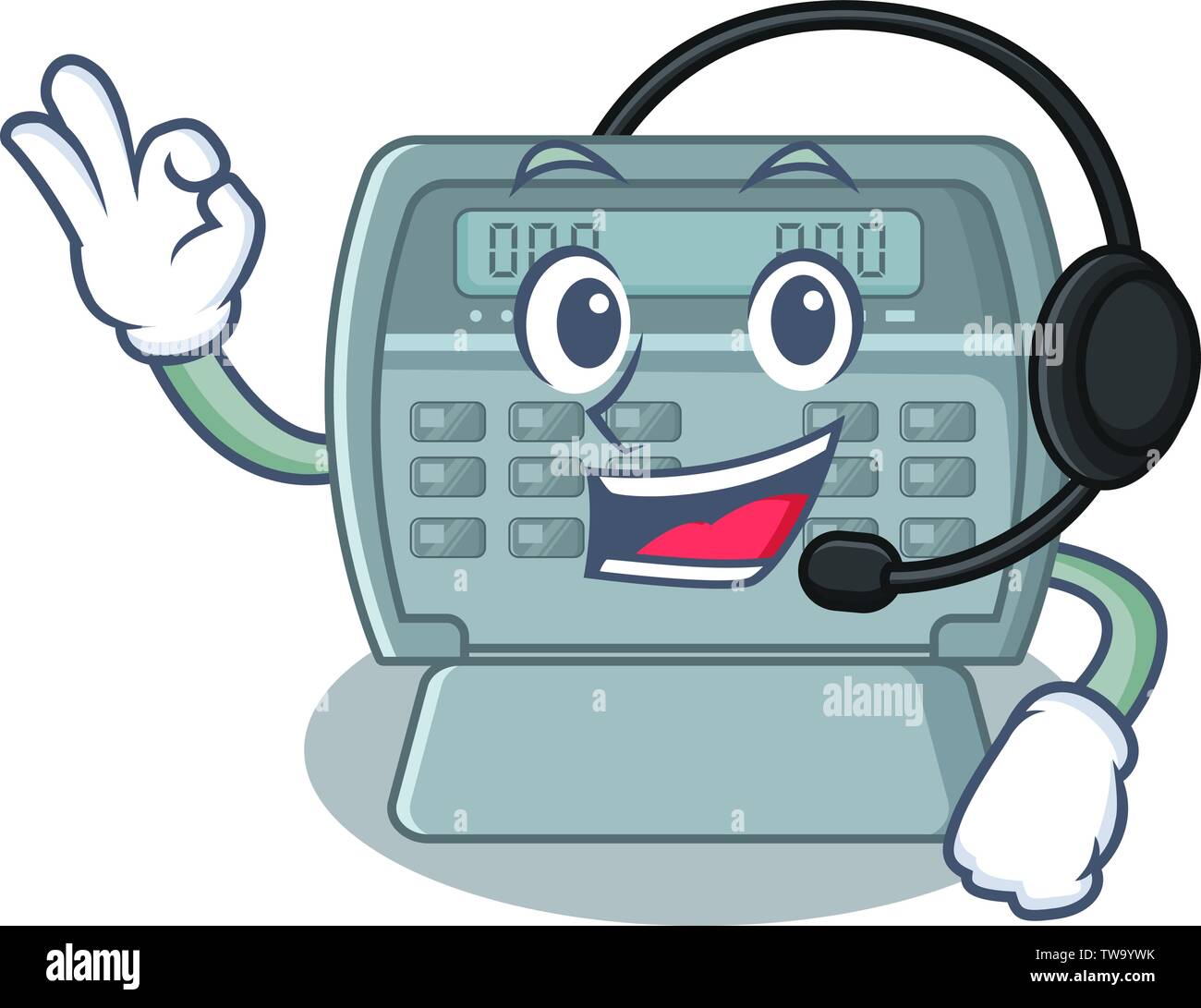 With headphone toy security alarm on the cartoon Stock Vector Image ...