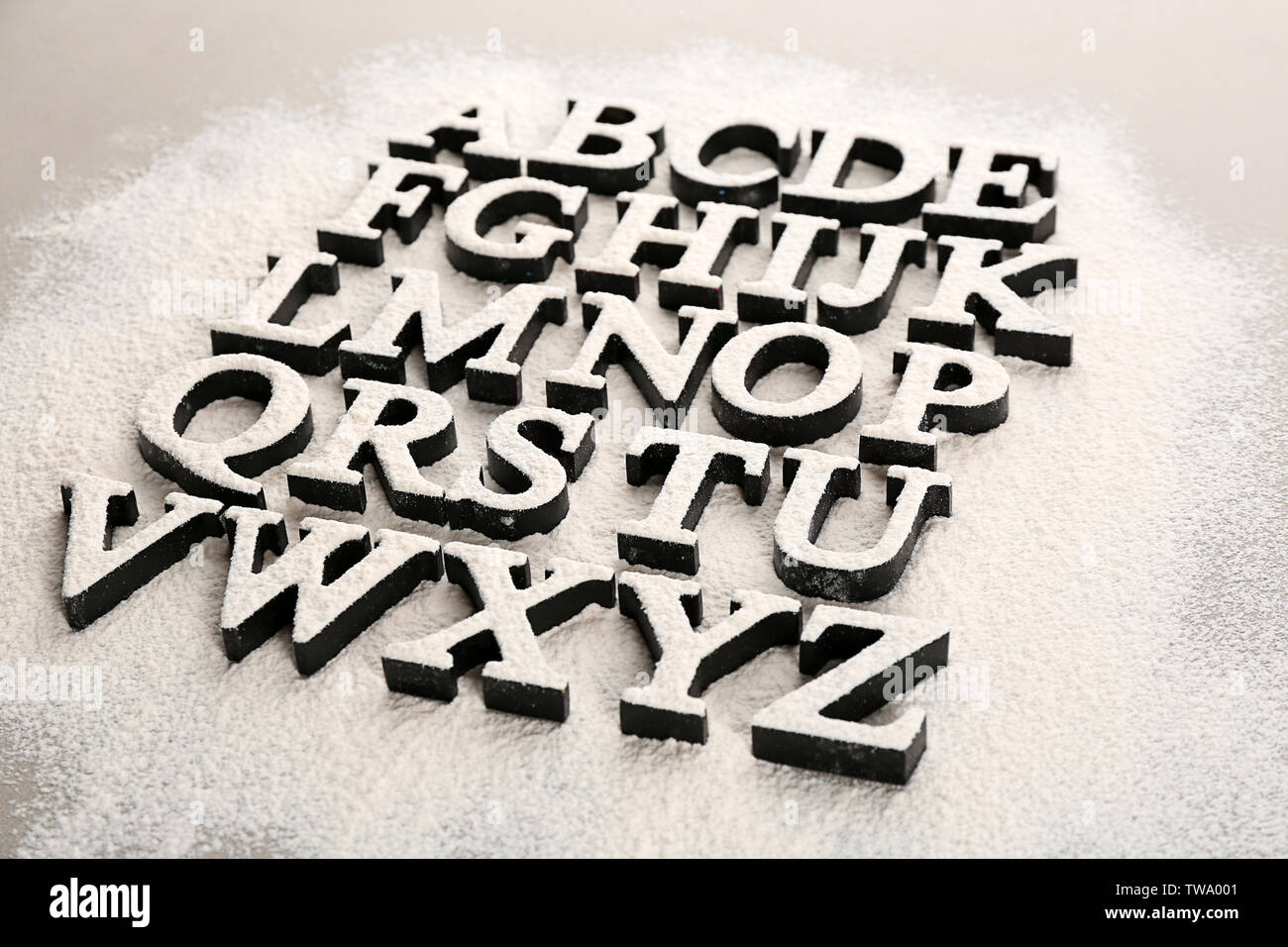 Alphabet of flour hi-res stock photography and images - Alamy