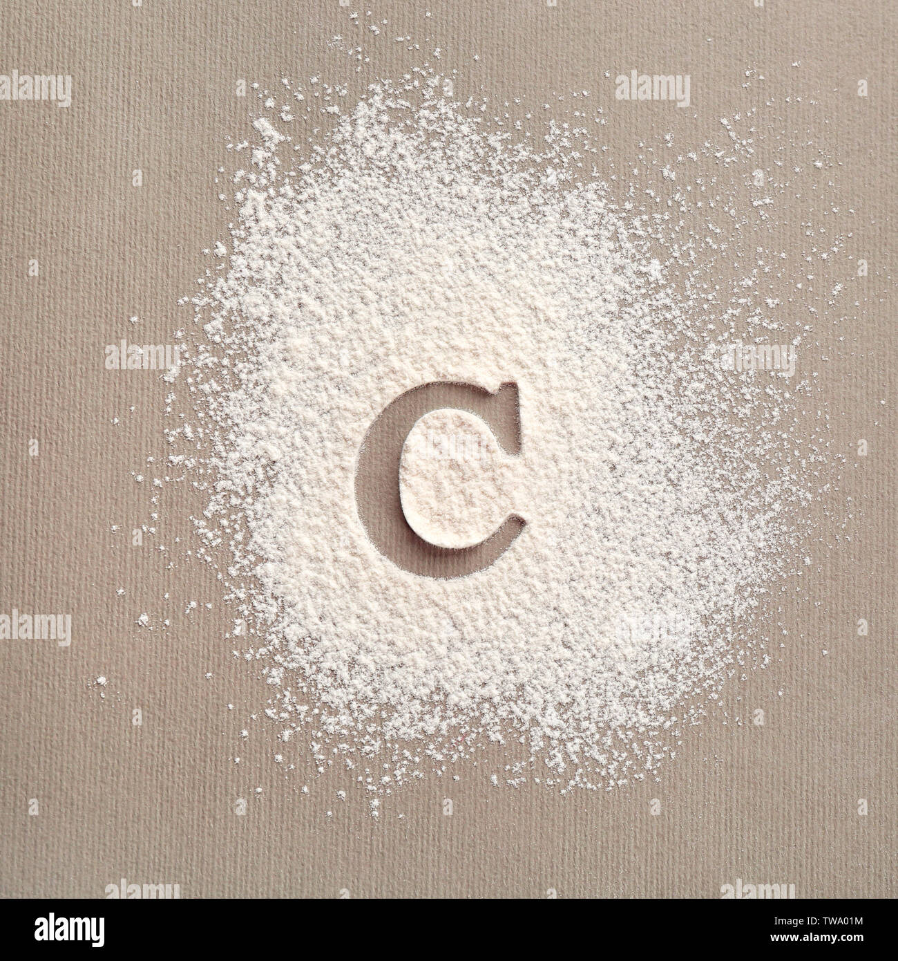 Alphabet c flour hi-res stock photography and images - Alamy