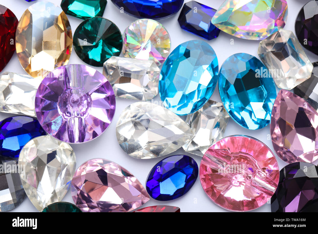 Precious jewels on white background Stock Photo - Alamy