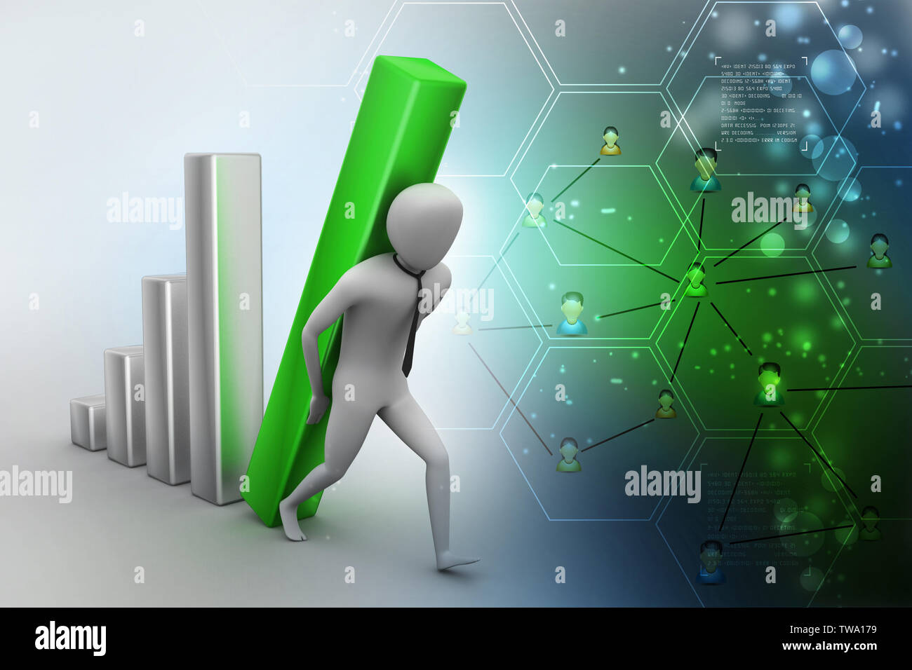 3d column chart hi-res stock photography and images - Alamy